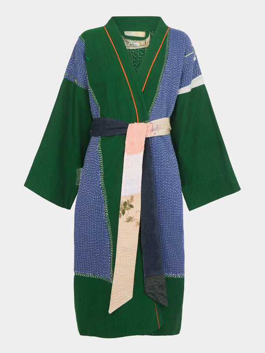 Red 19th-Century English Crewel Silk Cube by By Walid | ABASK