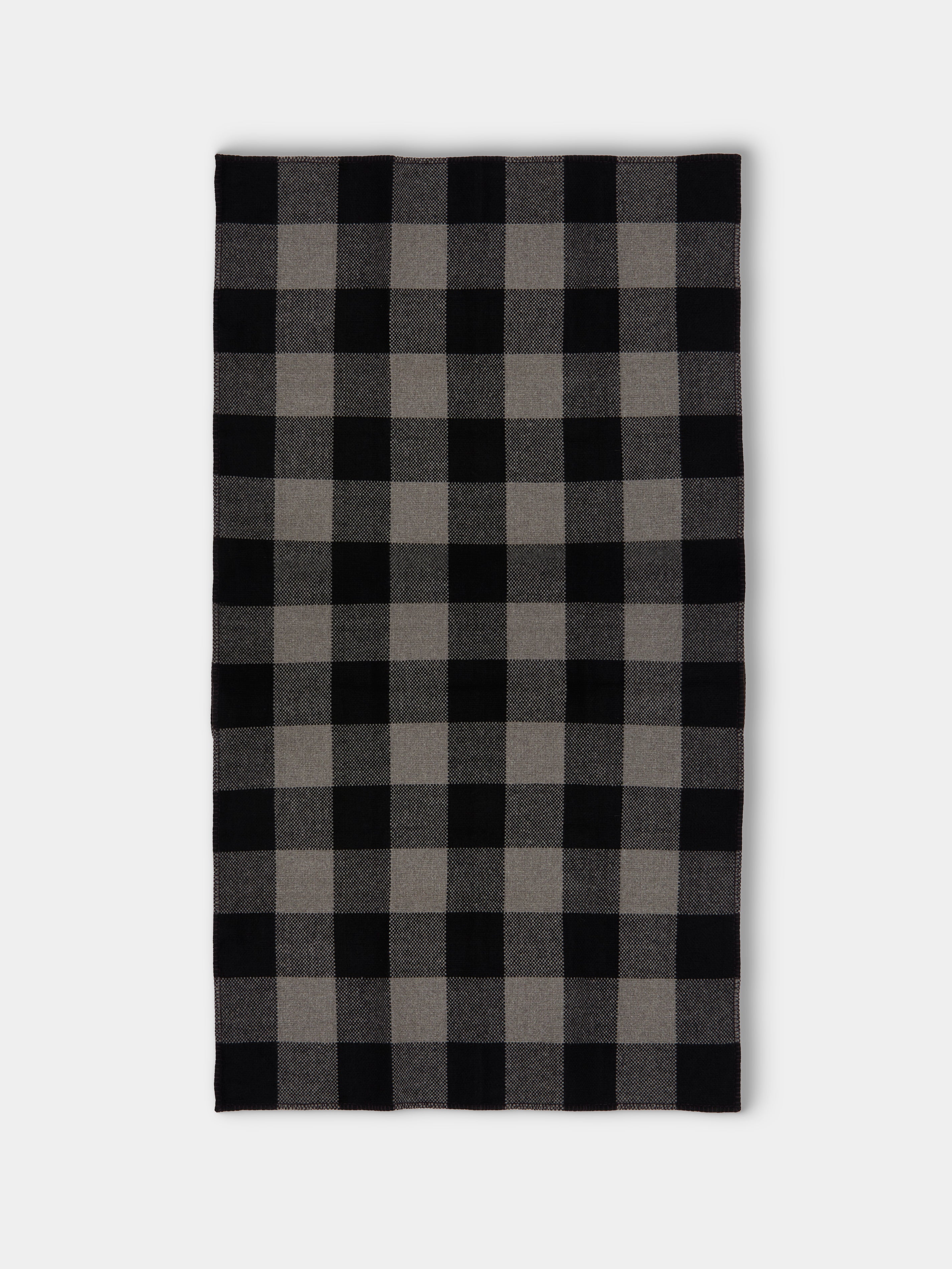 Black Kutang Plaid Yak Throw (79in/2m) by Denis Colomb | ABASK