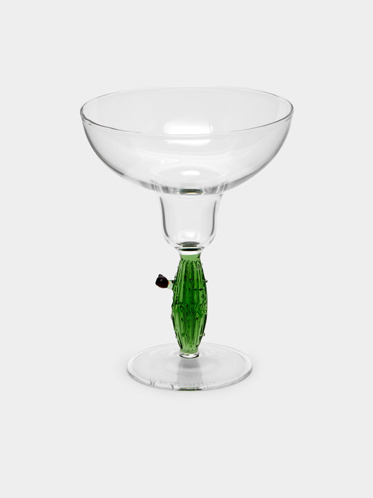 Clear Palm Tree Hand-Blown Murano Glass Pitcher by Casarialto | ABASK