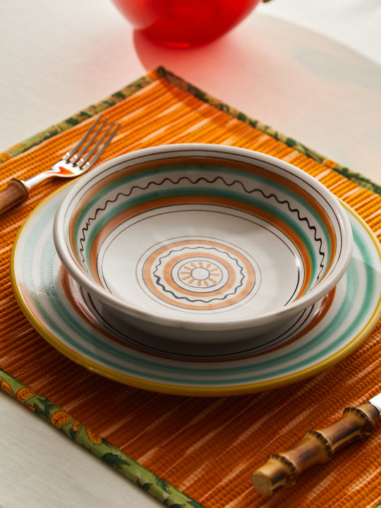 Blue Vietri Hand-Painted Ceramic Salad/Dessert Plates (Set of 4) by ...