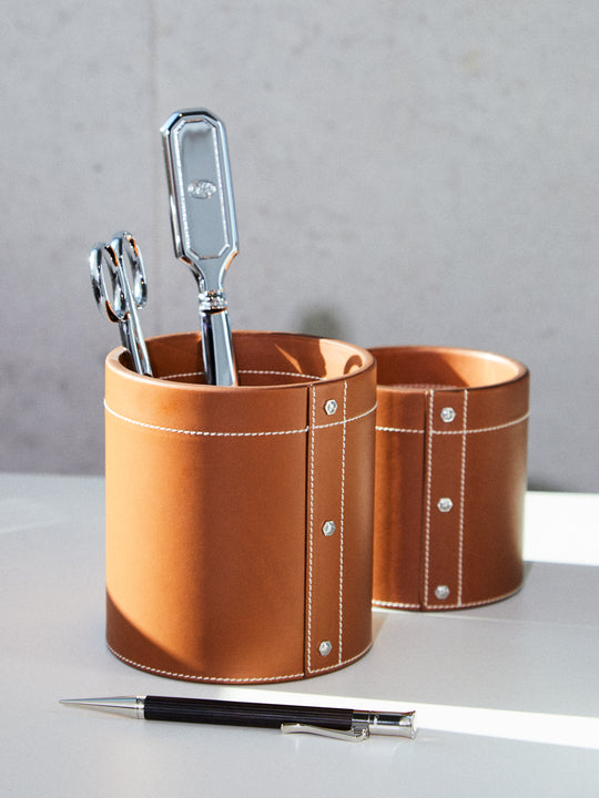 Brown Heart Leather Bookends by Connolly | ABASK