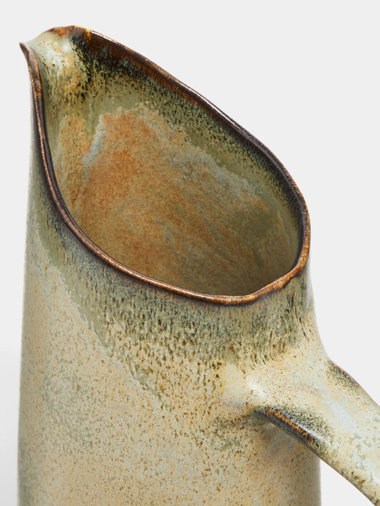 Blue Hand-Glazed Ceramic Extra Large Jug by Mervyn Gers Ceramics | ABASK US