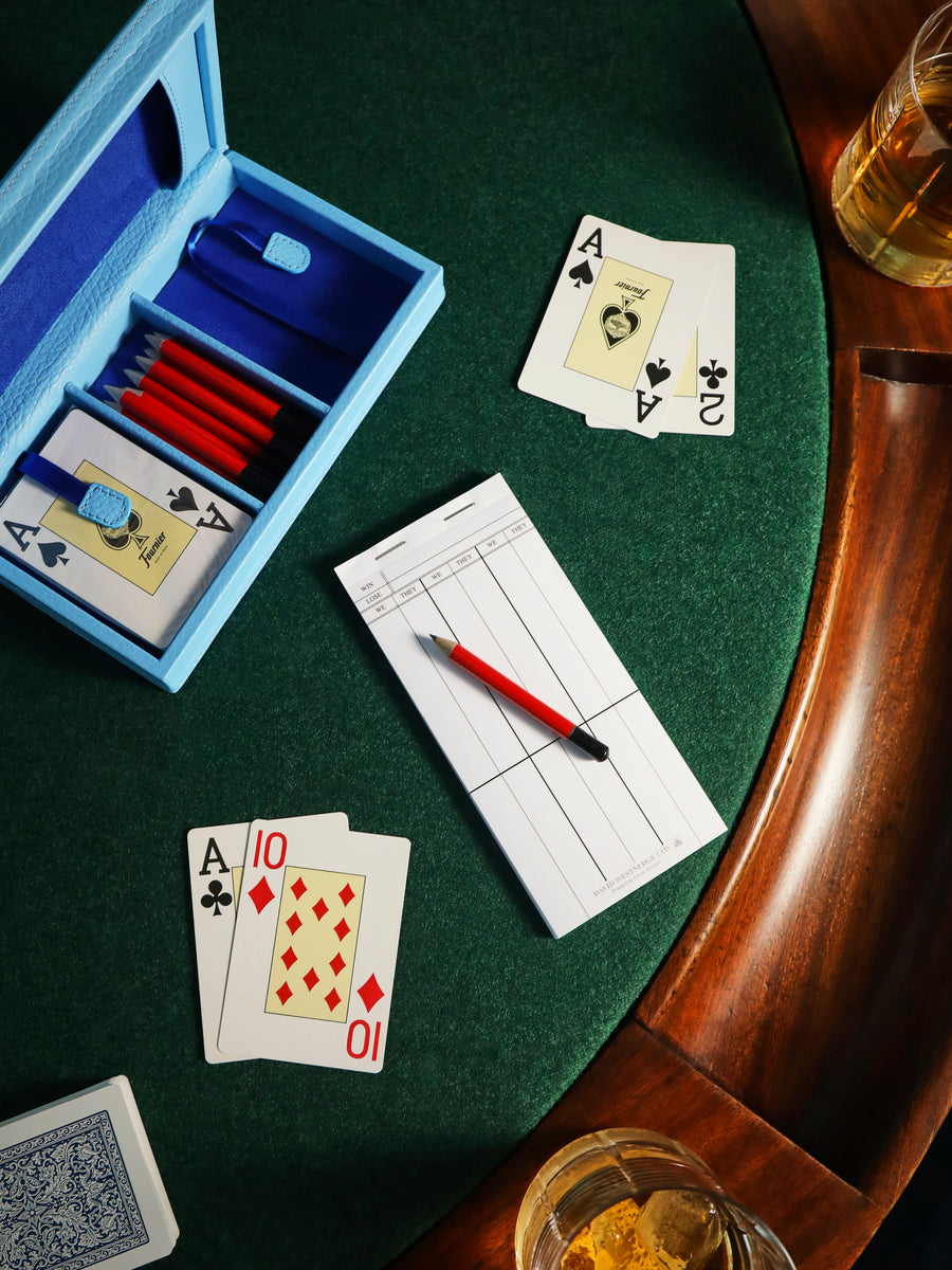 Blue Leather Bridge Set by Noble Macmillan | ABASK