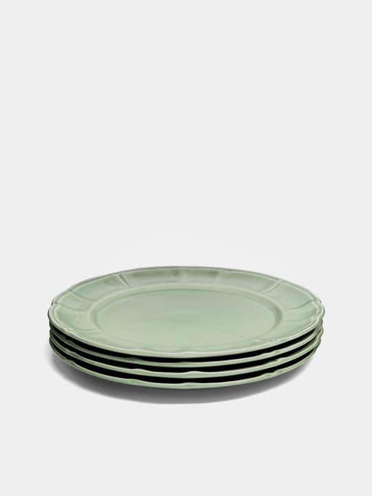 Green Milano Ceramic Dinner Plates (Set of 4) by Laboratorio Paravicini ...