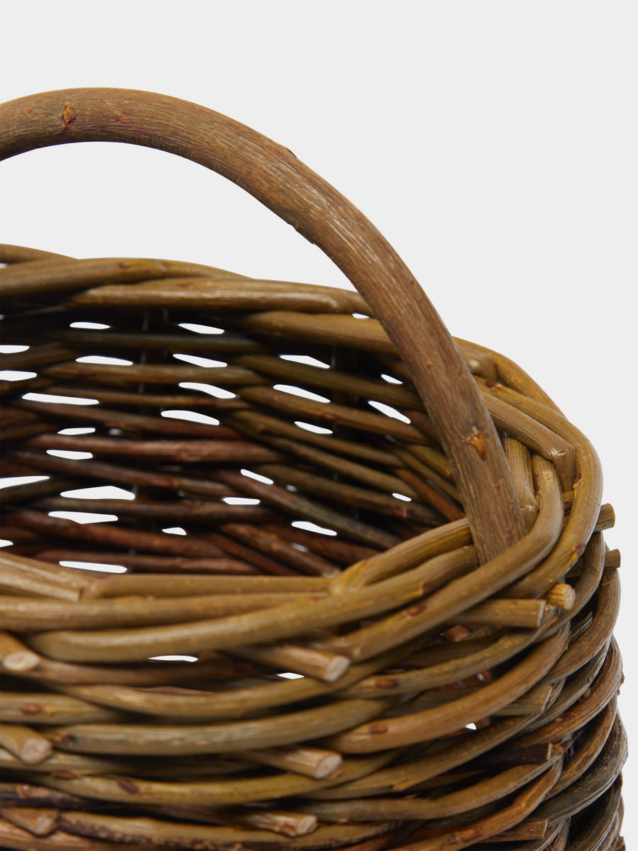 Brown Handwoven Willow Mini Forager Basket by Rachel Bower | ABASK UK