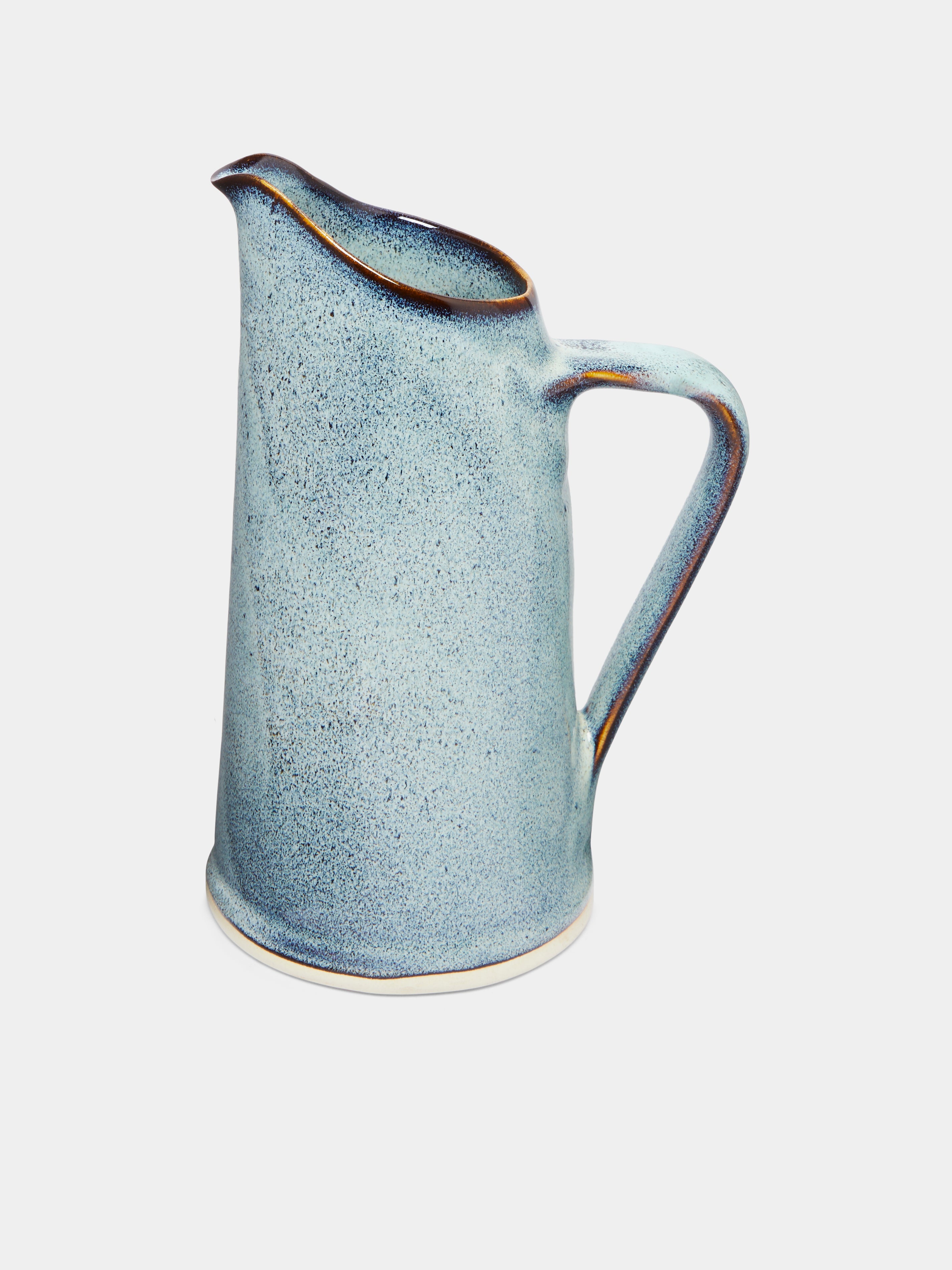 Blue Hand-Glazed Ceramic Extra Large Jug by Mervyn Gers Ceramics | ABASK US