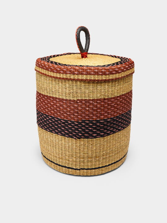 Multiple Banasco Handwoven Elephant Grass Lidded Basket by Baba Tree ...
