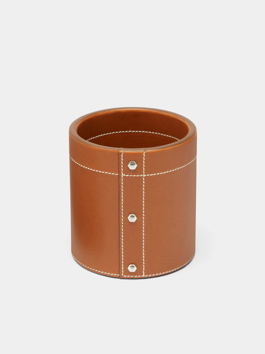 Tan Heart Leather Bookends by Connolly | ABASK UK