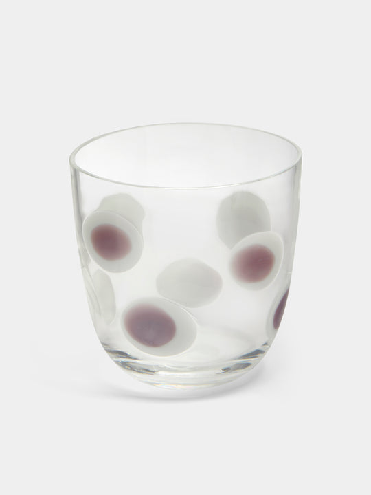 Blue Fizzy Hand-Blown Murano Glass Tumbler by Giberto | ABASK US