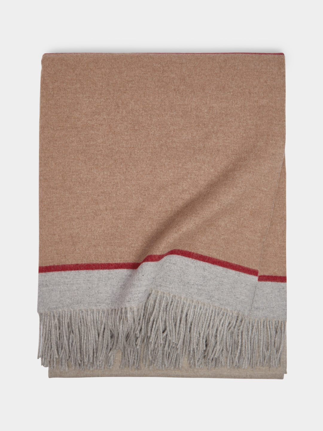 Brown Silk Colour-Block Blanket by Brunello Cucinelli | ABASK UK