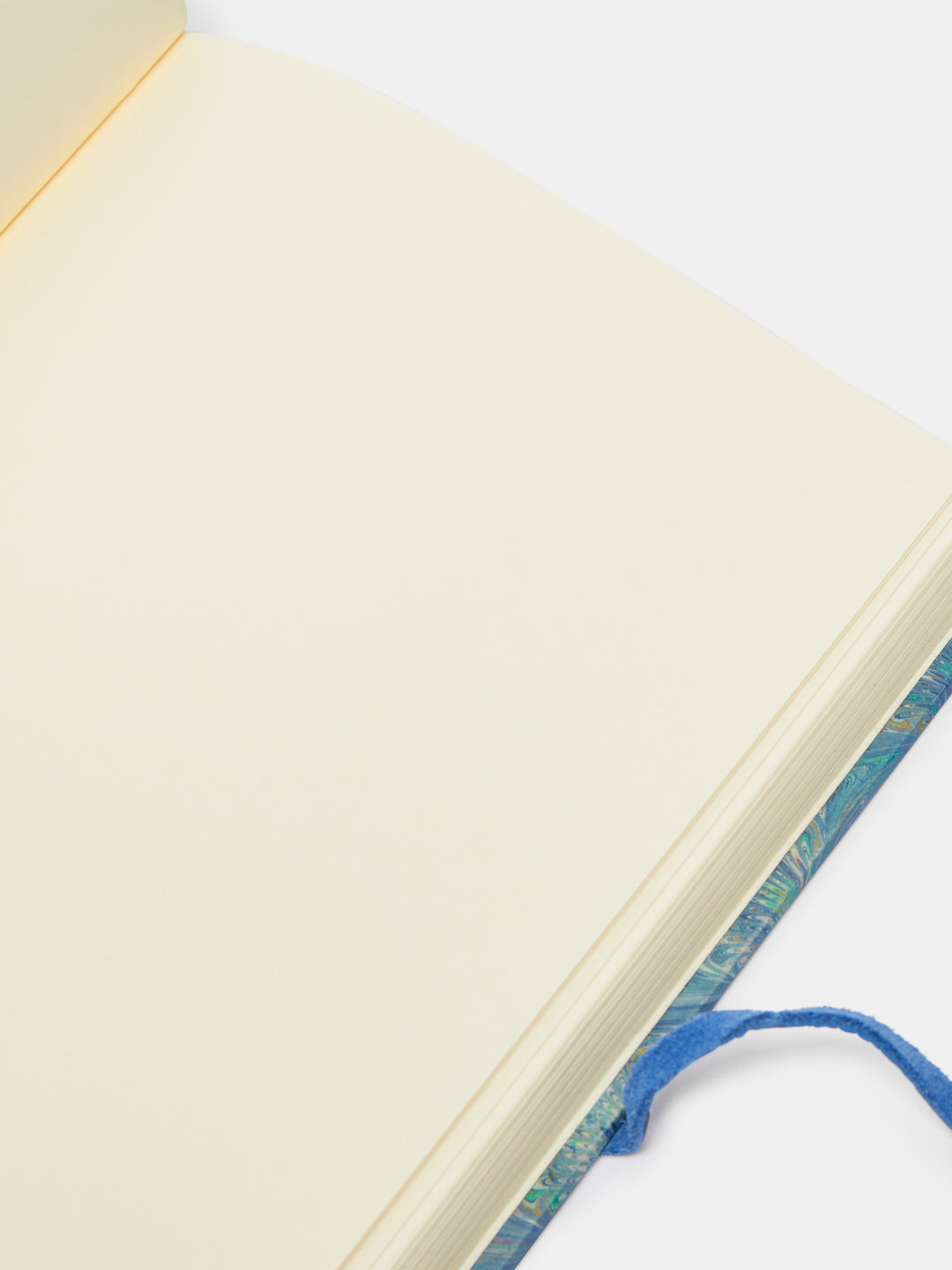Blue Hand-Marbled Leather Bound Notebook by Giannini Firenze | ABASK US