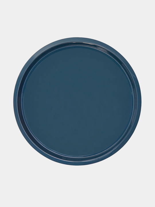 Blue Lacquered Large Stacking Tray by The Lacquer Company | ABASK US