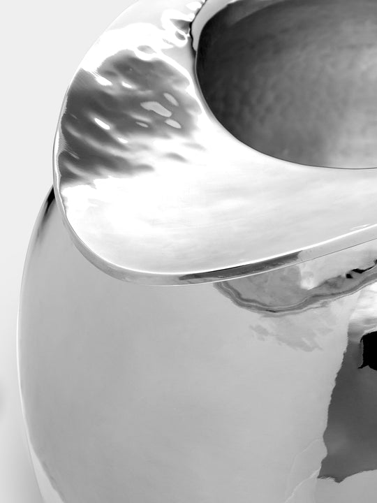 Silver Hammered Sterling Silver Large Jug by Brandimarte | ABASK US