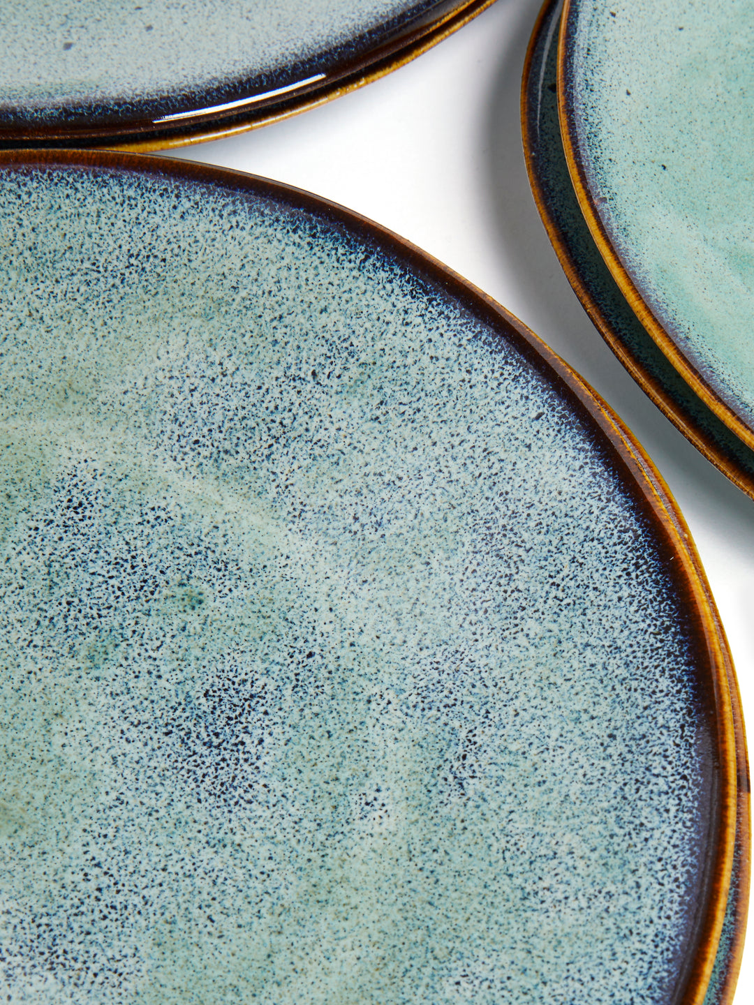 Blue Hand-Glazed Ceramic Side Plates (Set of 6) by Mervyn Gers Ceramics ...
