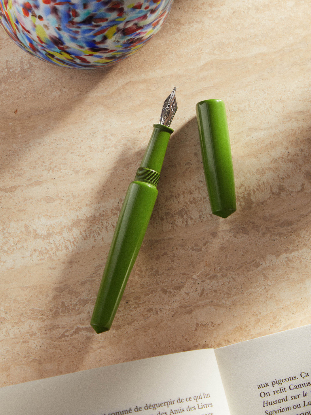 Green Resin Fountain Pen by R A W | ABASK
