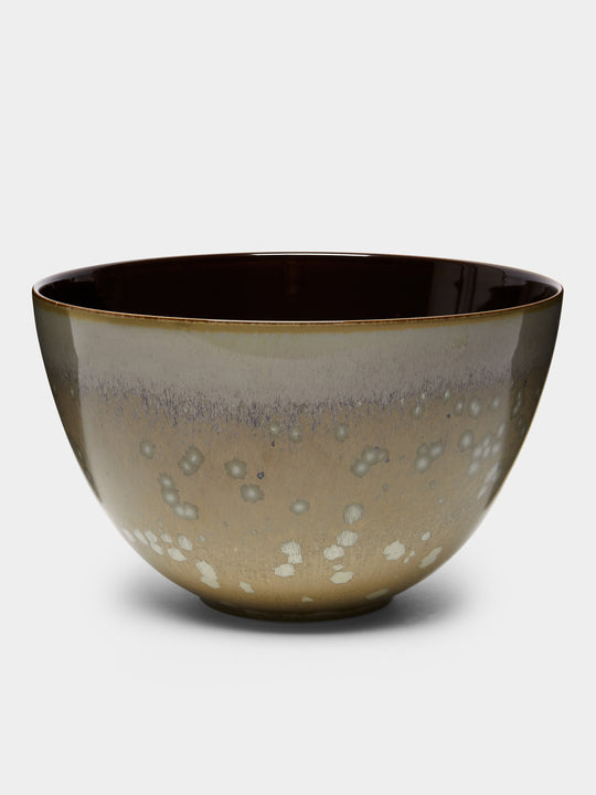 Green Hand-Glazed Ceramic Braided Serving Bowl by Maison Pichon Uzès ...