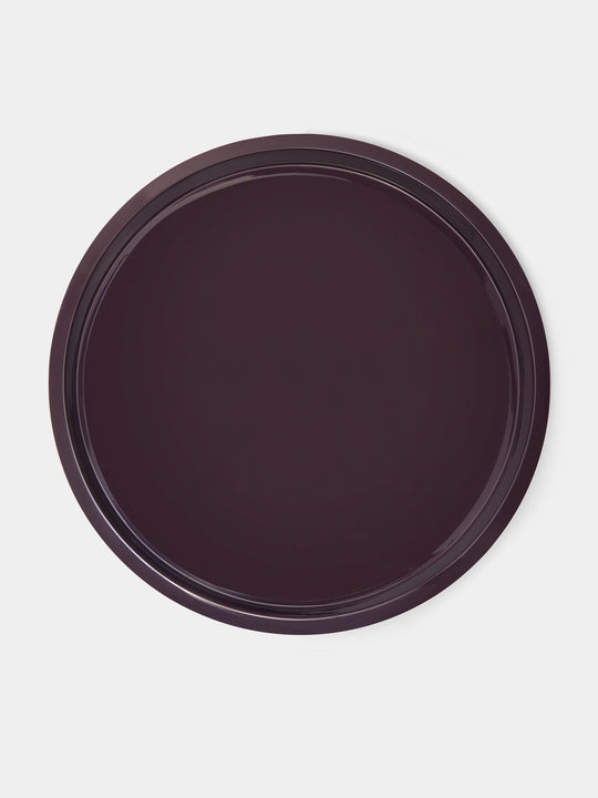 Red Lacquered Round Tray (18in/46cm) by The Lacquer Company | ABASK