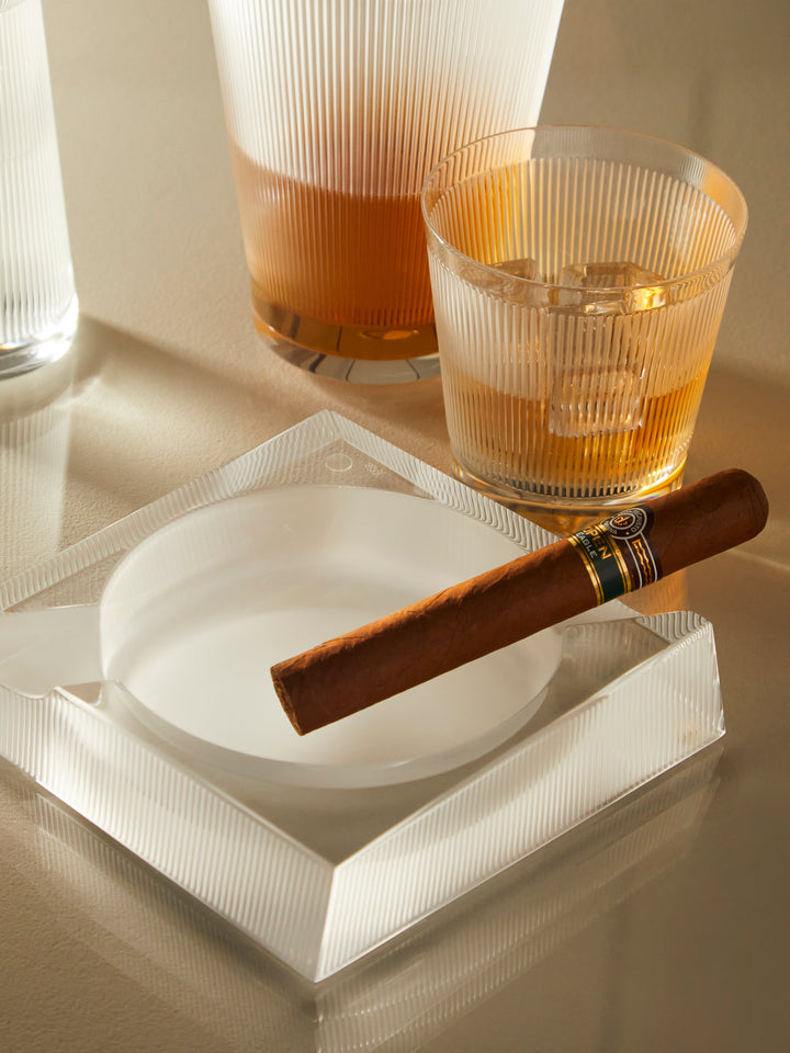 Clear Hand-Cut Crystal Ashtray by Lalique | ABASK US