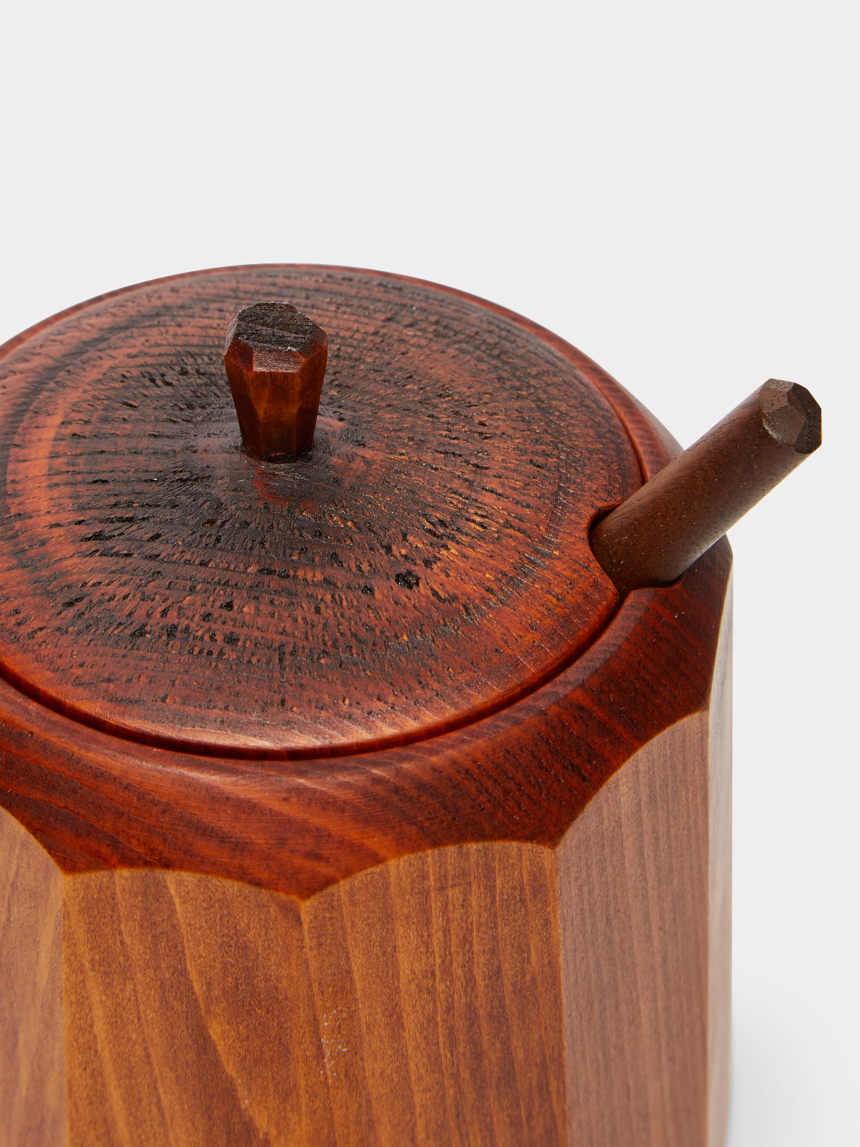 Brown Urushi Honey Pot with Dipper by Ido Ferber | ABASK