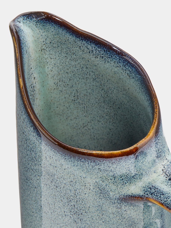 Blue Hand-Glazed Ceramic Extra Large Jug by Mervyn Gers Ceramics | ABASK